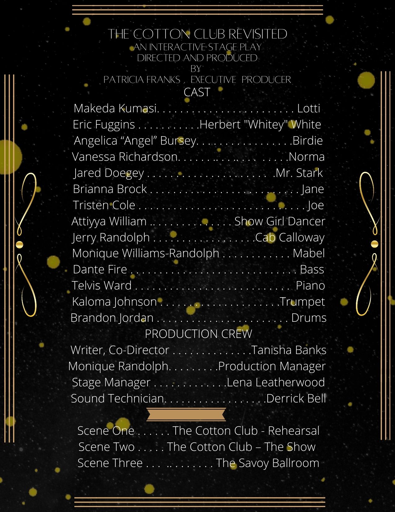 Interactive Roaring 20s Gala – Program | Anointed Vessel Productions