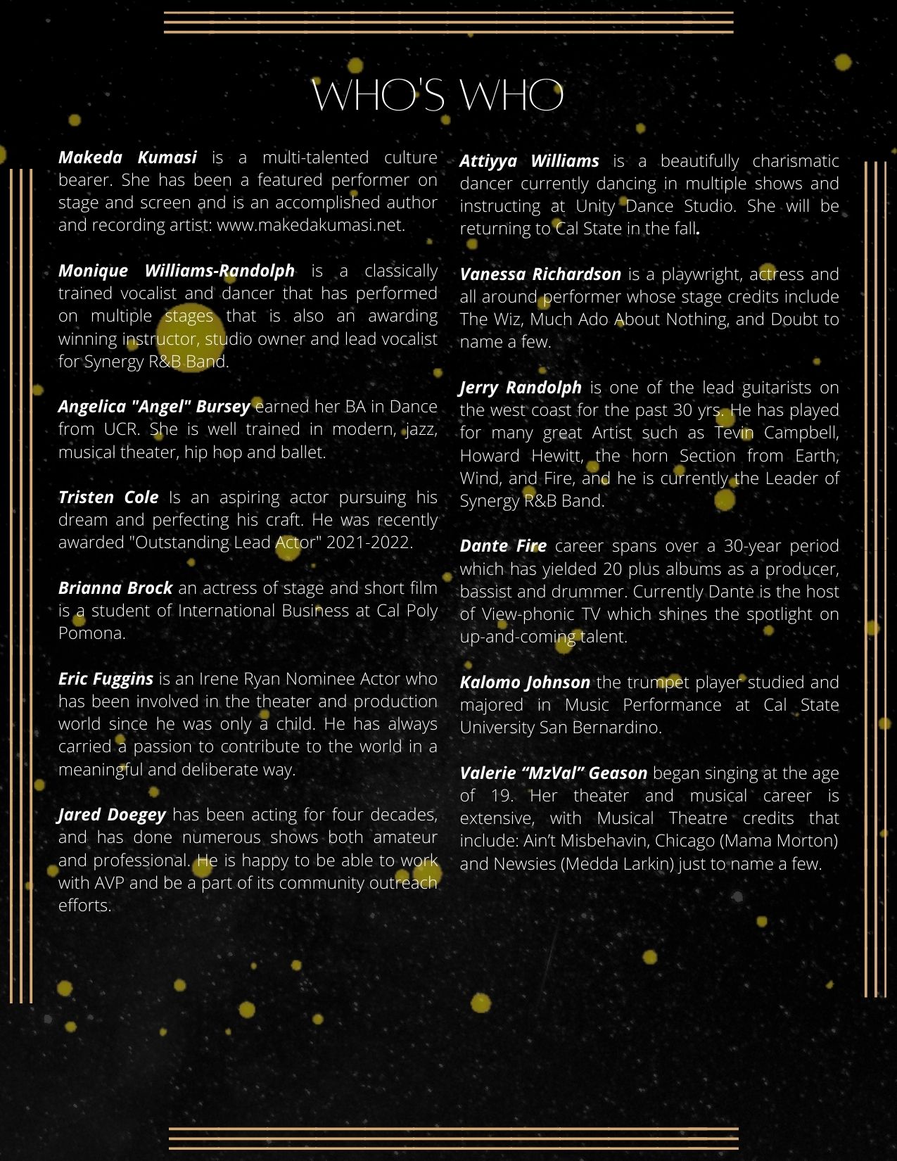 Interactive Roaring 20s Gala – Program | Anointed Vessel Productions